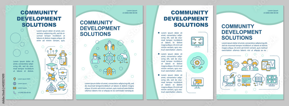 Community improvement solutions brochure template. Flyer, booklet ...