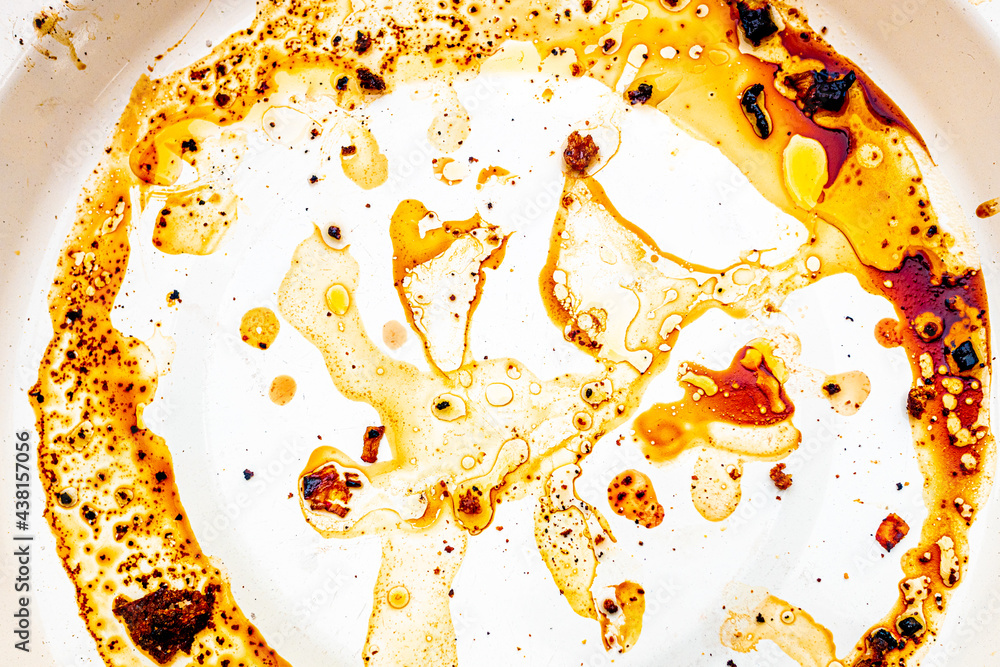 Greasy oil stains on a white background. Stock Photo | Adobe Stock