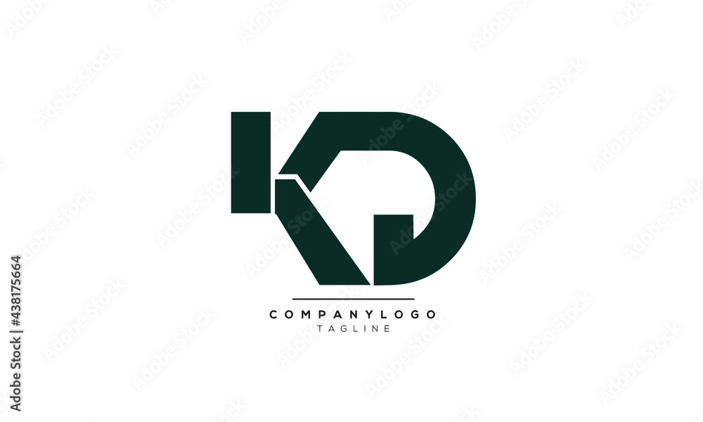 Alphabet letters Initials Monogram logo KD, KD INITIAL, KD letter Stock ...