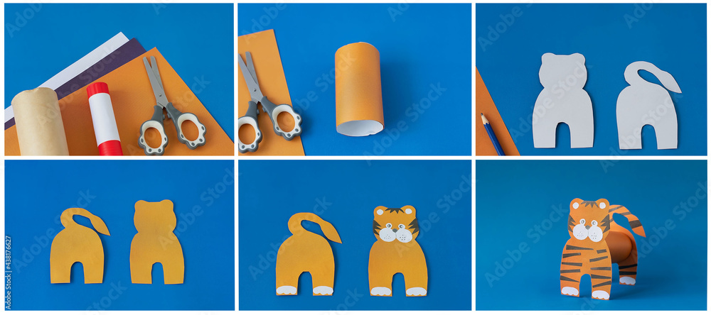How to make a tiger at home. Craft for New Year 2022. Step-by-step ...