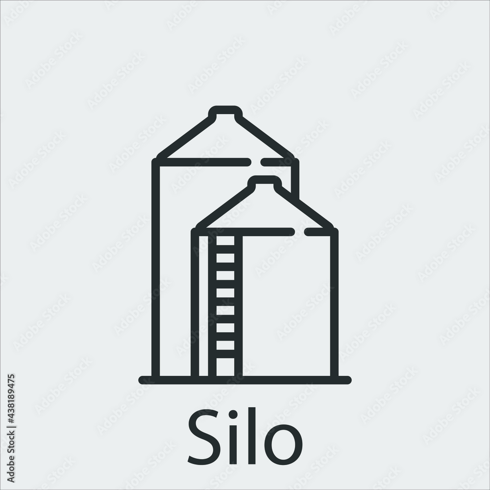 silo icon vector icon.Editable stroke.linear style sign for use web ...