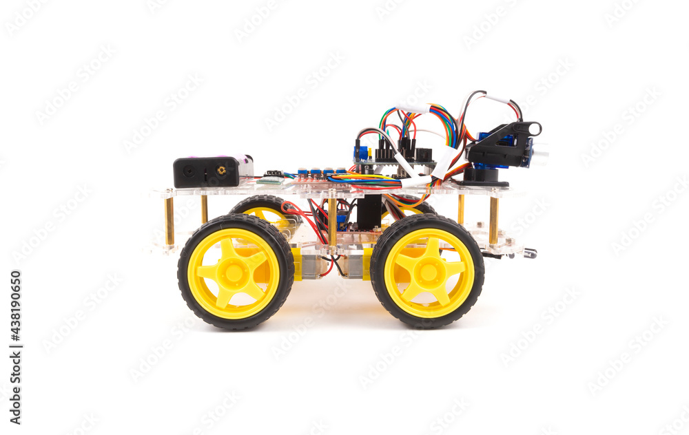 Programmable four wheels drive (4WD) robotic car with obstacle ...