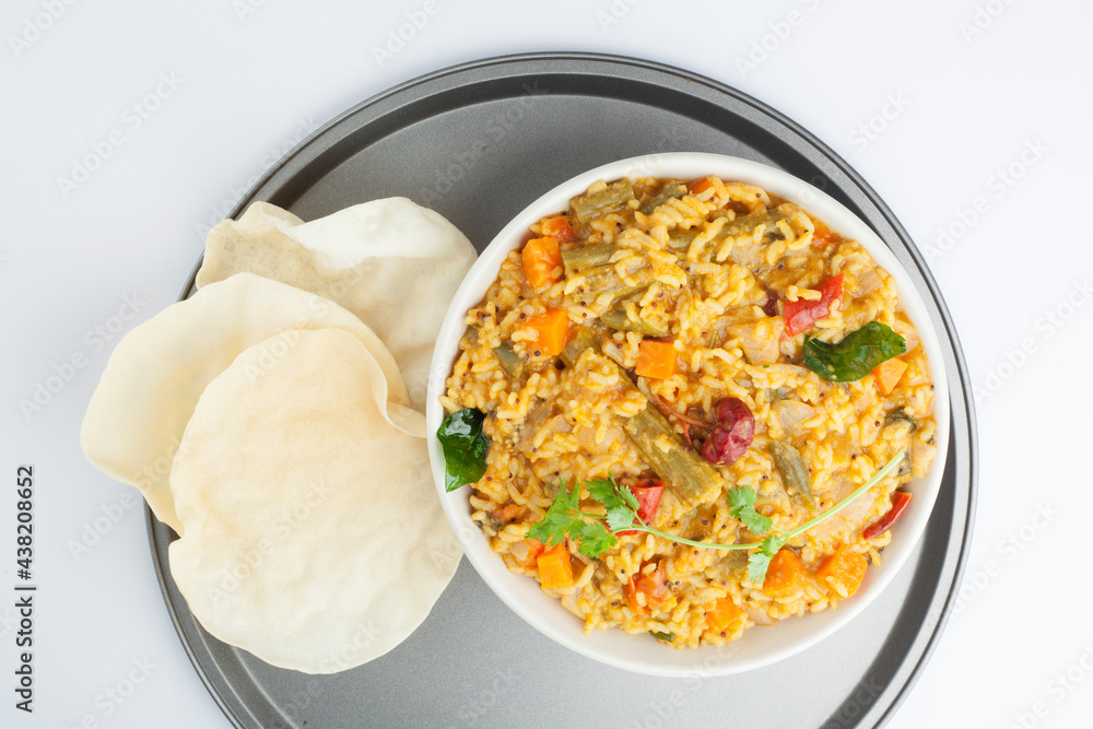 Sambar rice, South Indian food Stock Photo | Adobe Stock