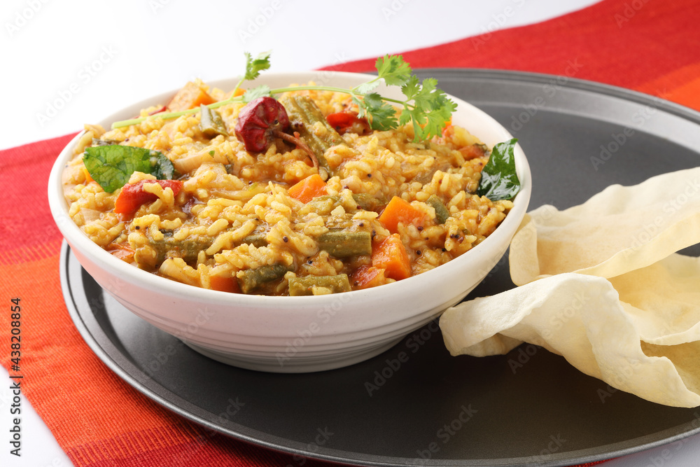 Sambar rice, South Indian food Stock Photo | Adobe Stock