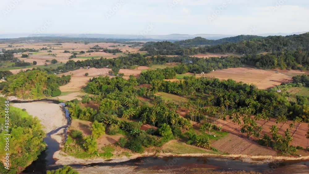 River next to arable landscape in the Philippines Stock Video | Adobe Stock