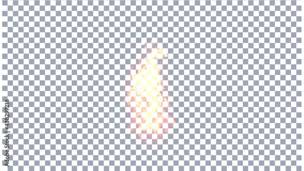Fire Burning on Alpha Channel Matte Background 3D Seamless Loop 4K ...