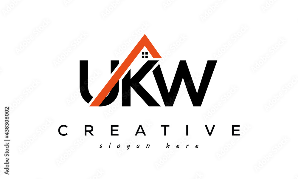 initial UKW letters real estate construction logo vector Stock Vector ...