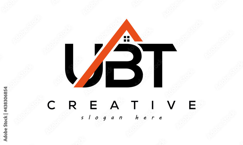 initial UBT letters real estate construction logo vector Stock ベクター ...