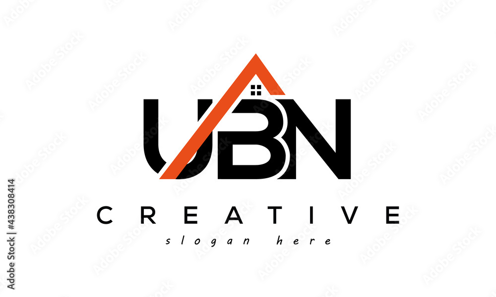 initial UBN letters real estate construction logo vector Stock Vector ...