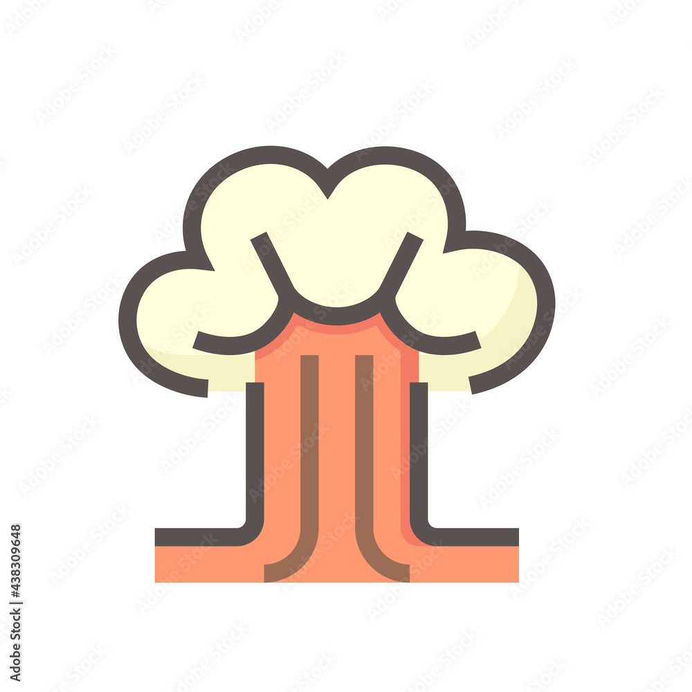 Explode vector thin line design with simple shape. That icon, sign ...