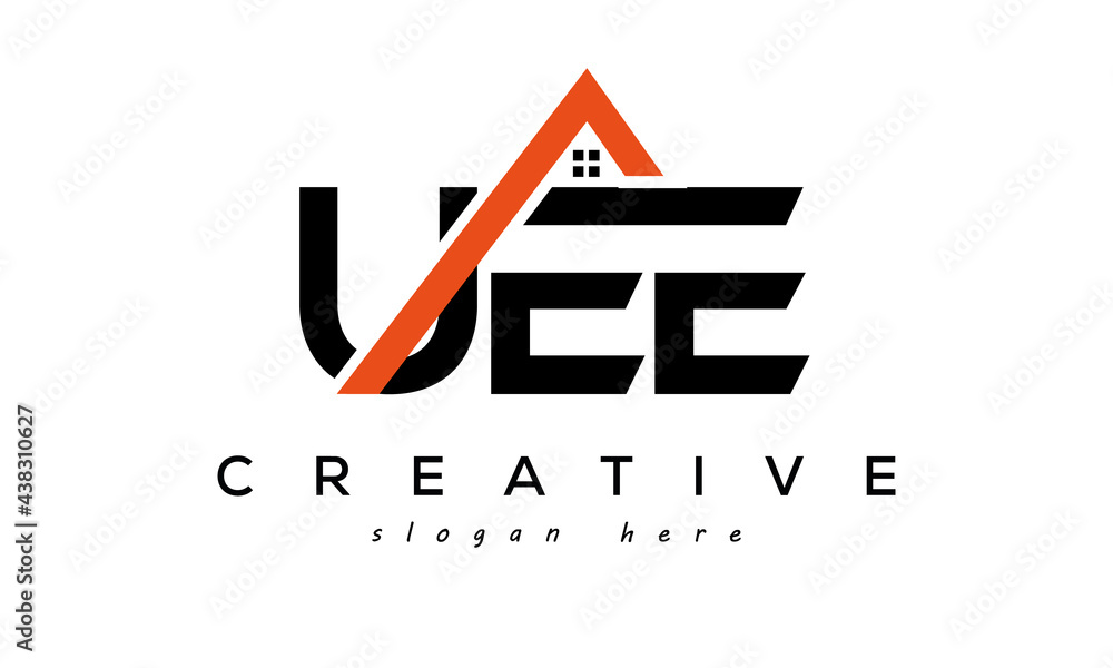 initial UEE letters real estate construction logo vector Stock Vector ...