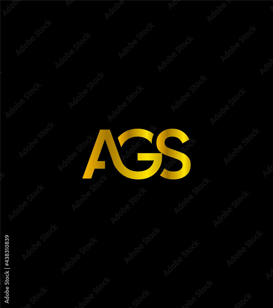AGS initials creative modern vector logo template Stock Vector | Adobe ...
