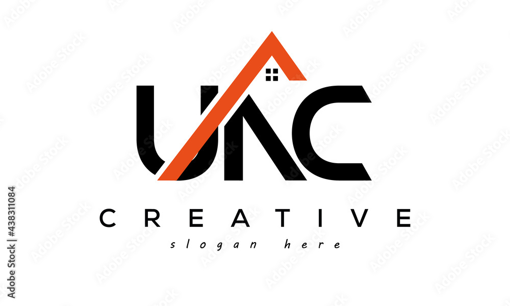 initial UNC letters real estate construction logo vector Stock Vector ...