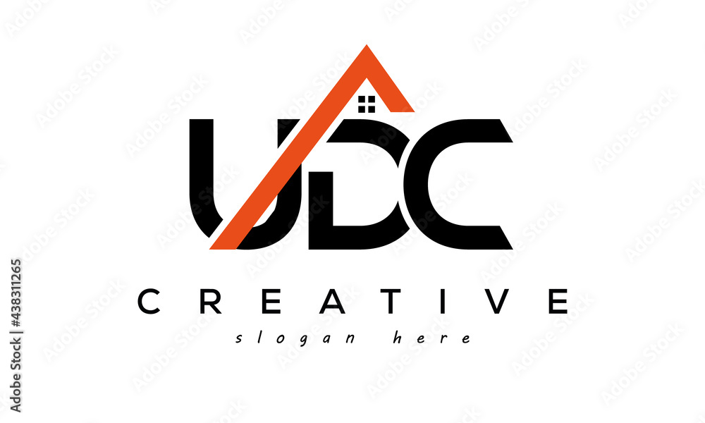 initial UDC letters real estate construction logo vector Stock Vector ...
