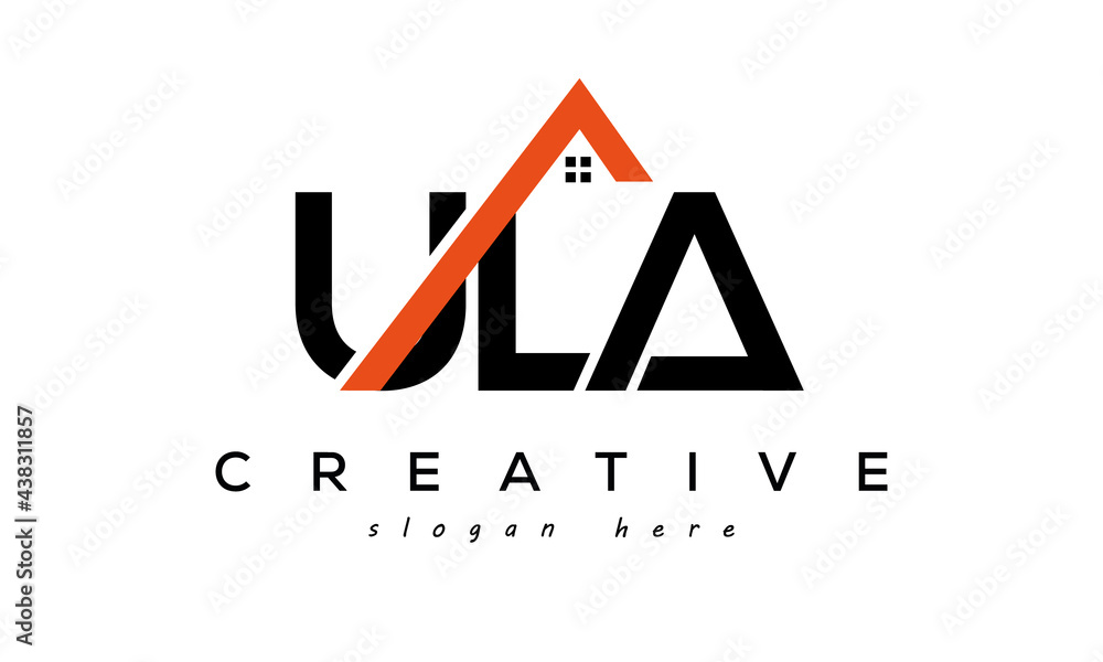 initial ULA letters real estate construction logo vector Stock Vector ...