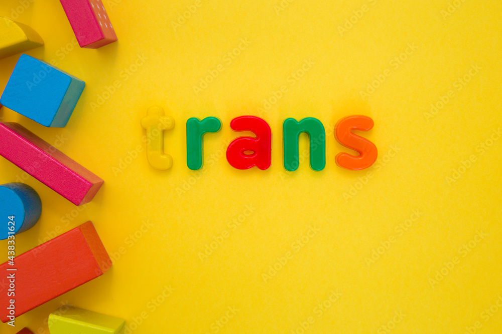 Transgender or cisgender LGBTQ plus pride concept. Different colourful ...