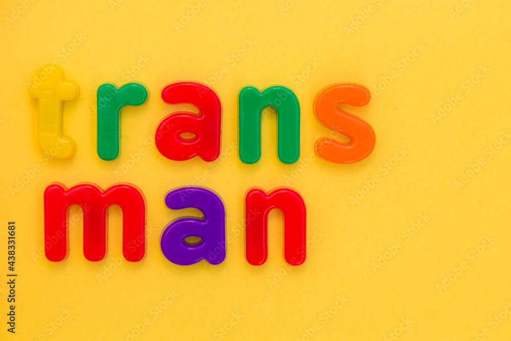 Transgender or cisgender LGBTQ plus pride concept. Different colourful ...