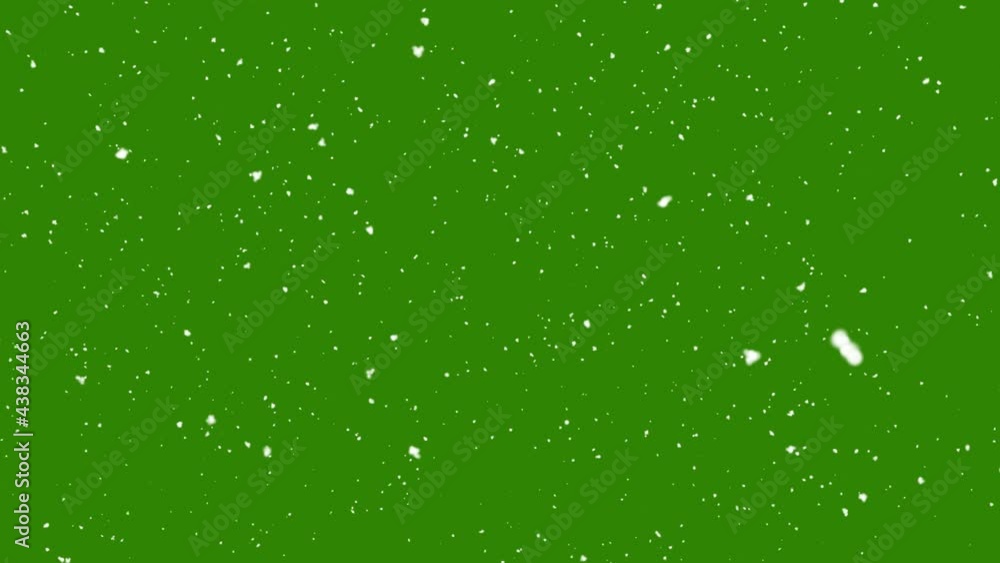 Snow falling on green screen background Stock Video | Adobe Stock