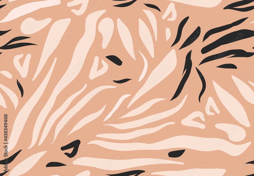 Hand drawn vector abstract stock modern graphic illustration,safari bohemian contemporary ...