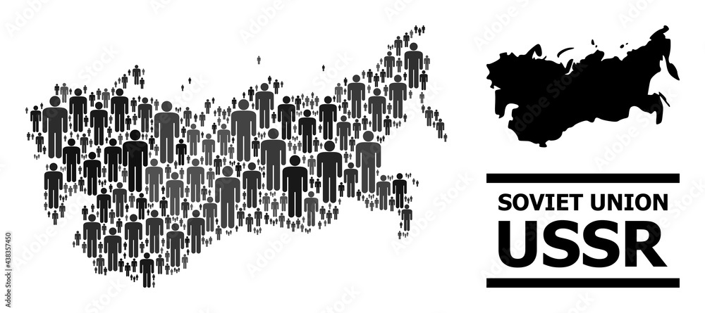 Map of USSR for national applications. Vector demographics abstraction ...