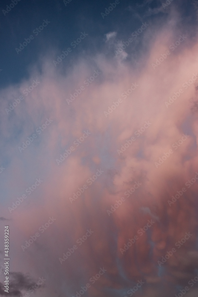 Pastel Pink Angel Clouds Stock Photo | Adobe Stock