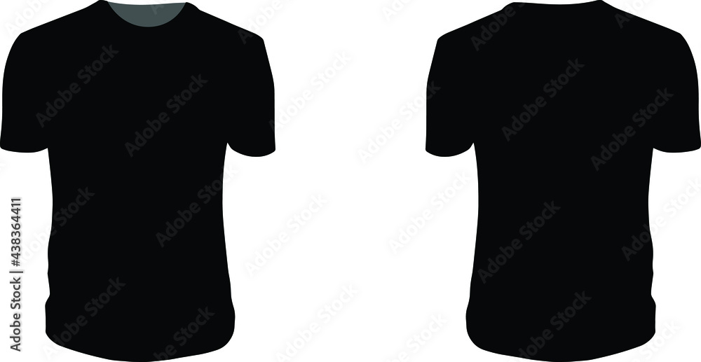 Sample of black, front and back shirt designs. For screen printing ...