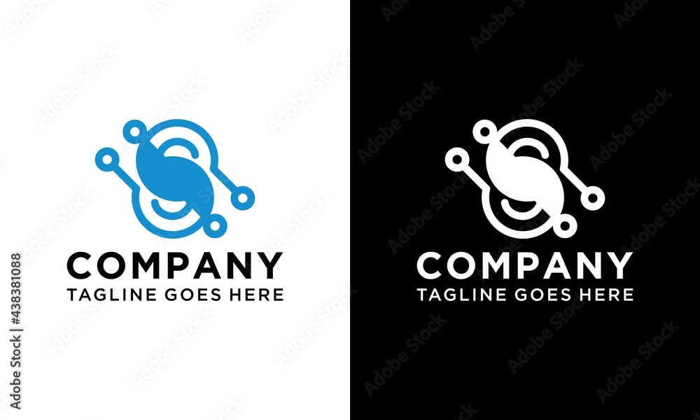 Letter S Tech Logo Design illustration. S Tech Digital Logo Design ...