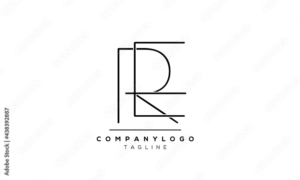 Abstract Letter Initial RE ER R E Vector Logo Design Template Stock ...