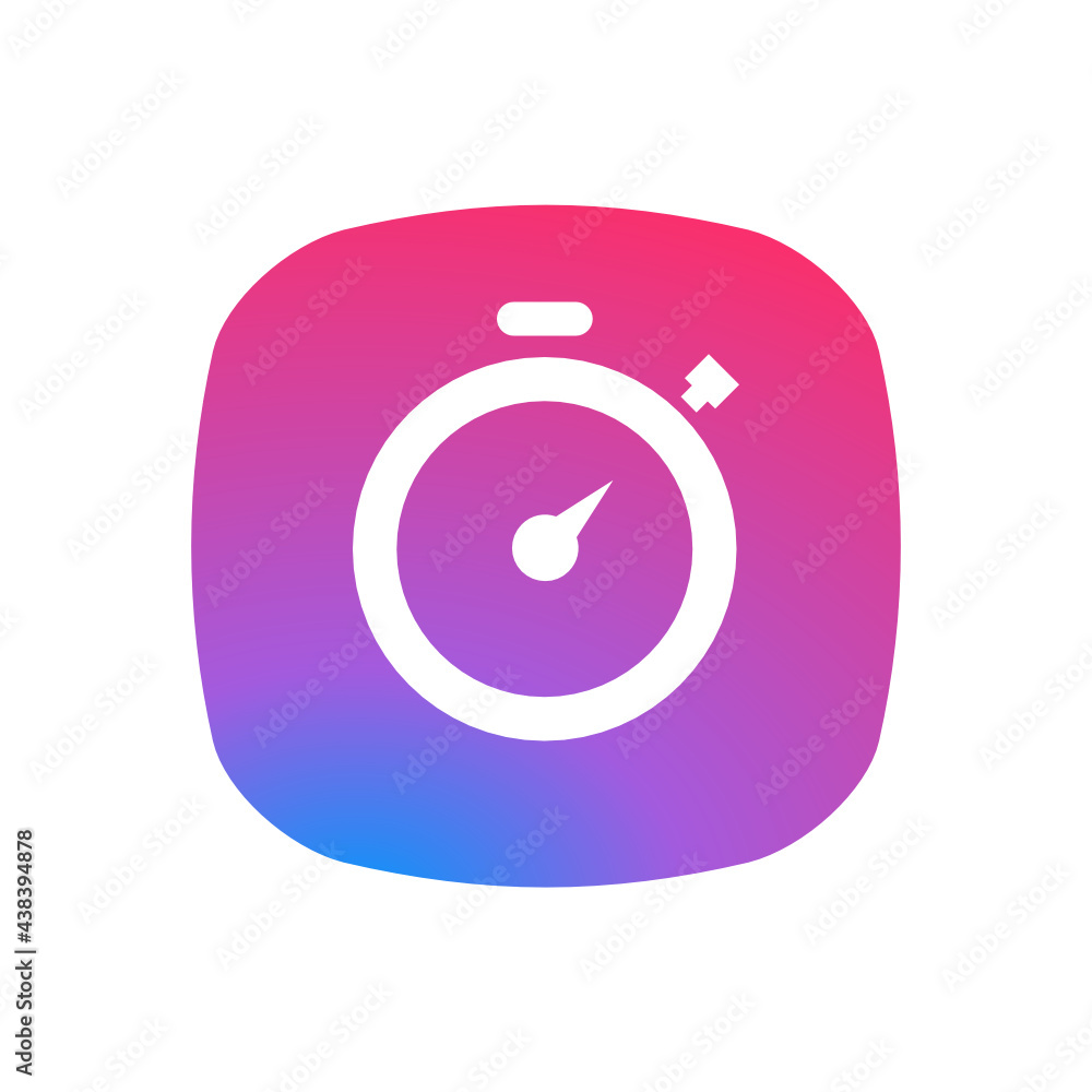 Stopwatch - Sticker Stock Vector | Adobe Stock