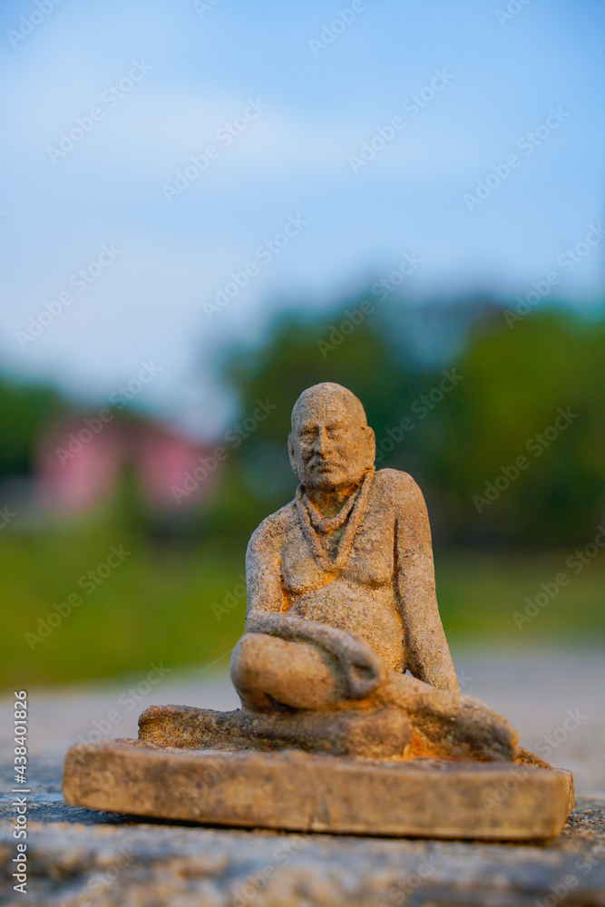sclupture of Lord sri swami samarth . god in hinduism. Stock Photo ...