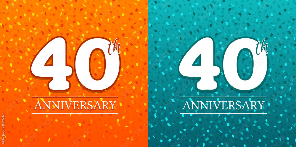 40th Anniversary Background - 40 years Celebration. Birthday sign ...