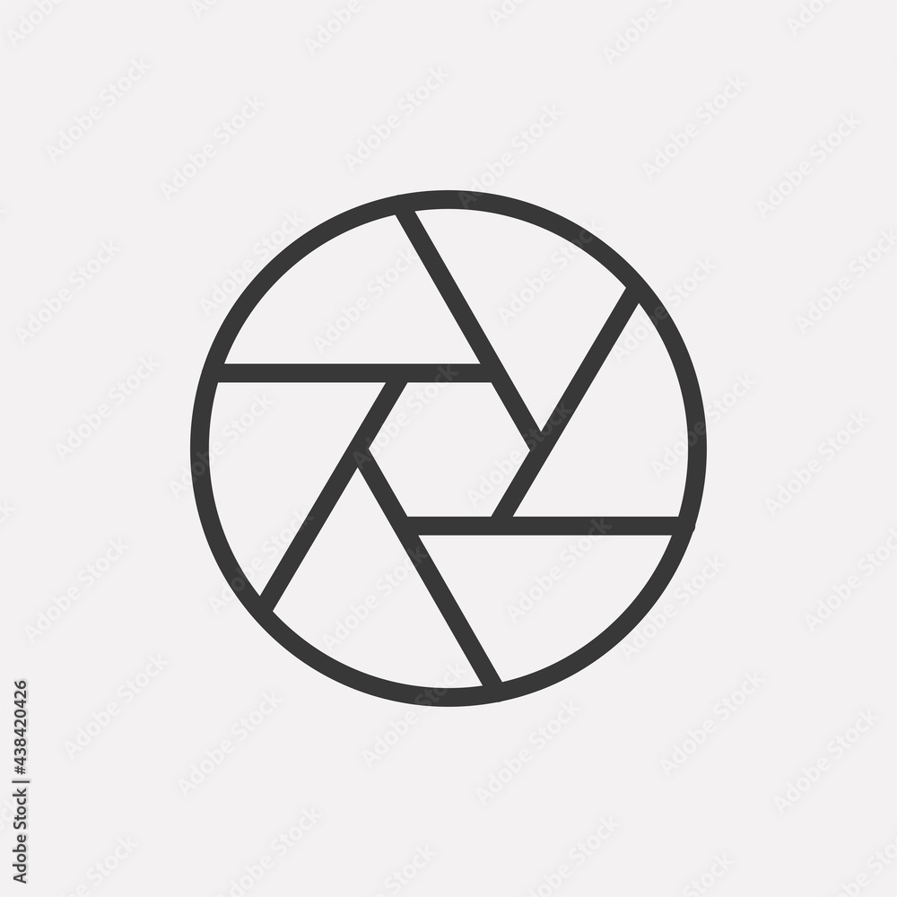 Shutter icon isolated on background. Camera symbol modern, simple ...