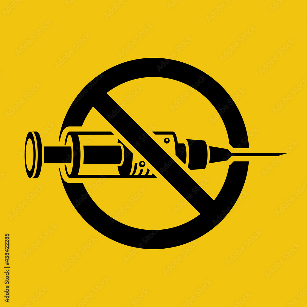 Stop Drugs icon. Vector illustration flat design. Isolated on white ...