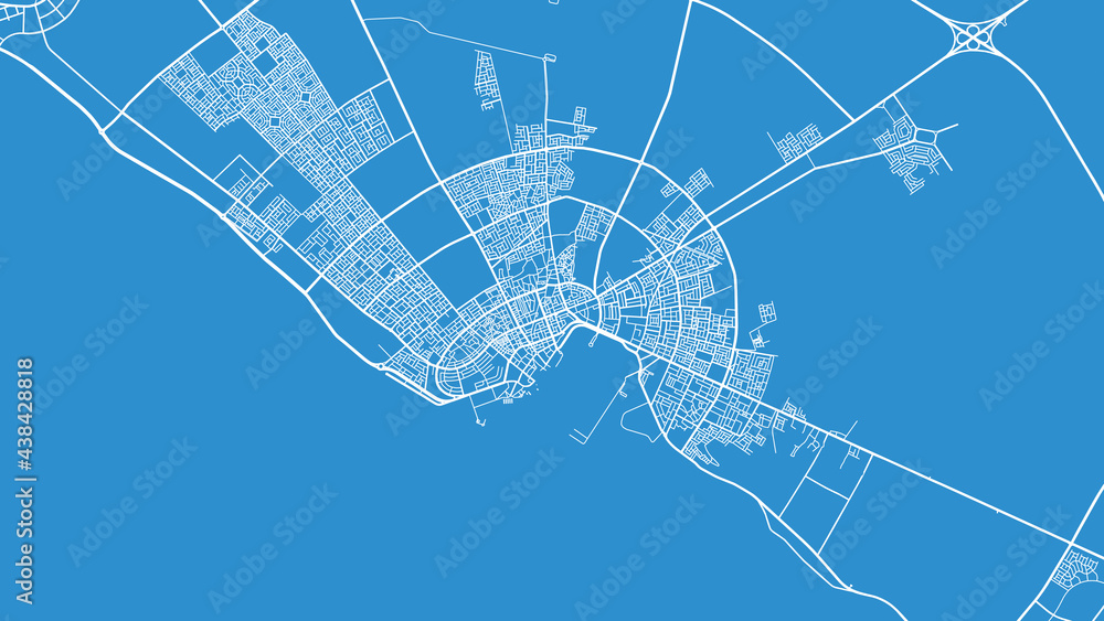 Urban vector city map of Yanbu, Saudi Arabia, Middle East เวกเตอร์สต็อก ...