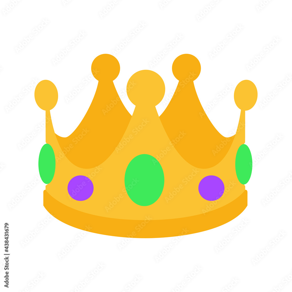 Crown Emoji Icon Object Symbol Gradient Vector Art Design Cartoon ...