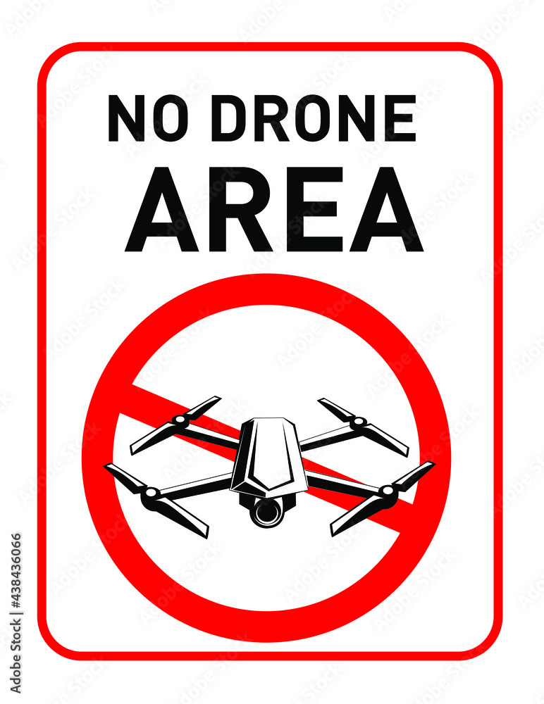 Drone area sign graphic illustration vector Stock Vector | Adobe Stock