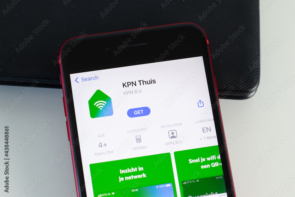 New York, USA - 1 June 2021: KPN Thuis mobile app logo on phone screen ...