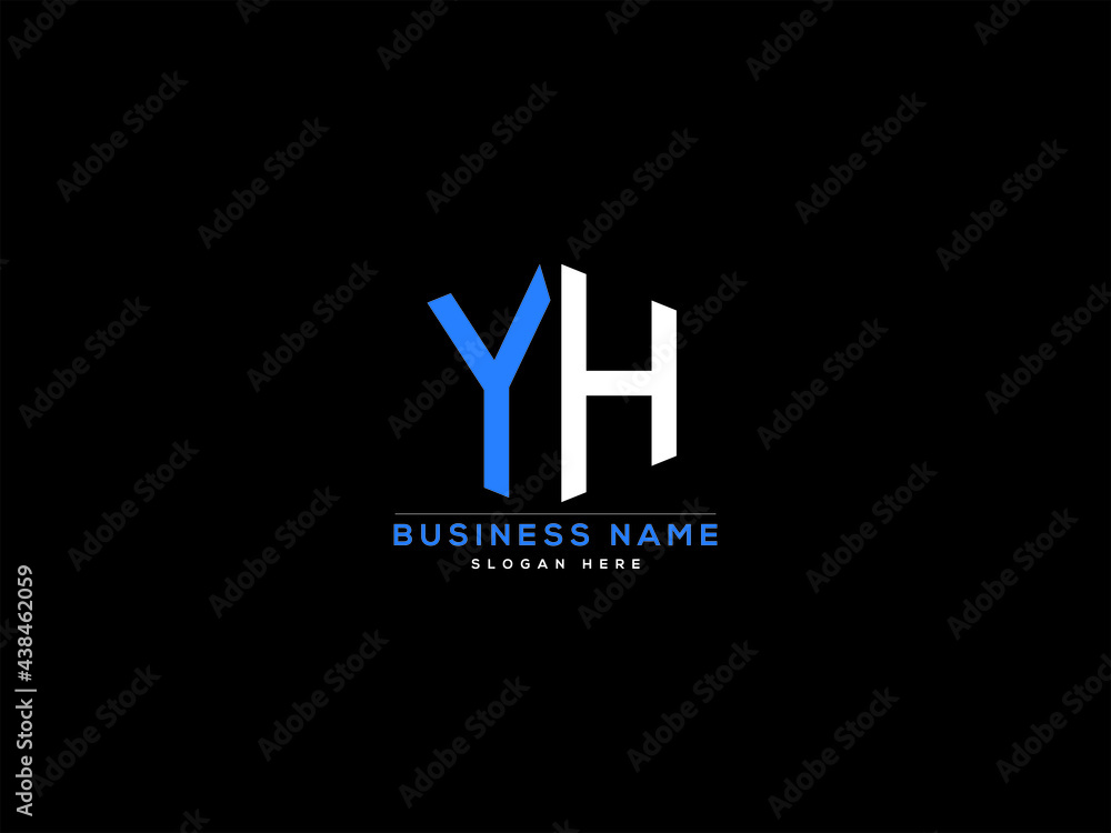 YH Letter Logo, yh logo image vector for business Stock Vector | Adobe ...