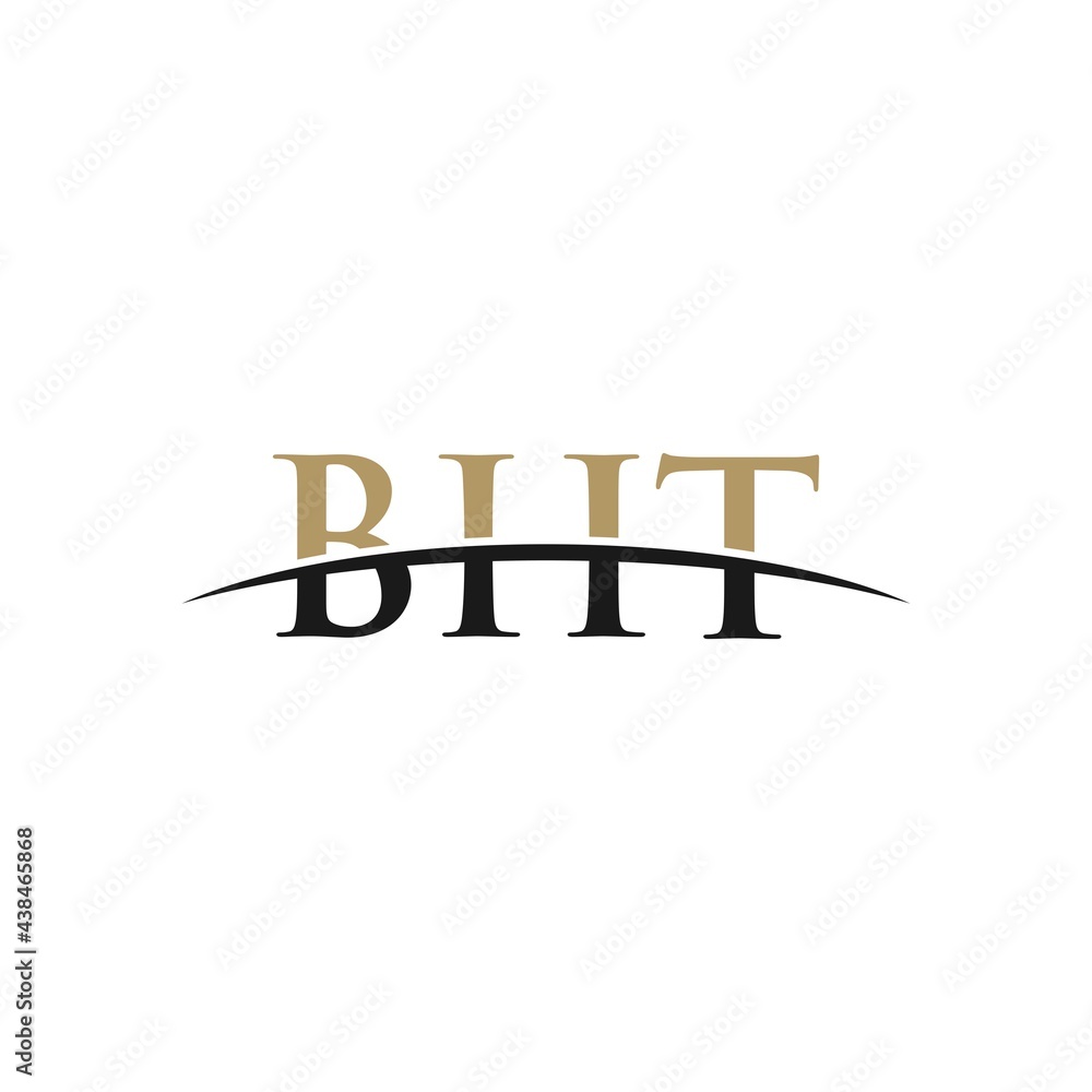 BHT initial overlapping movement swoosh horizon, logo design ...