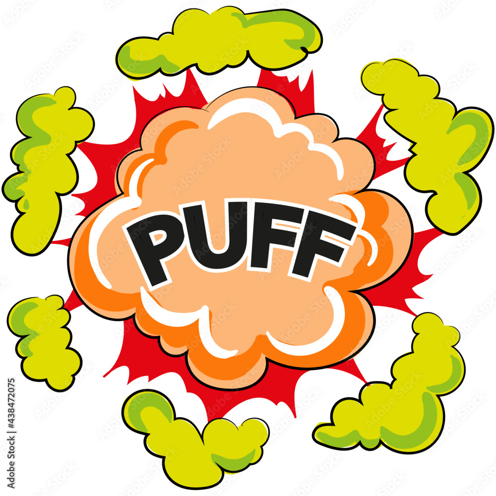 Puff speech bubble comic book cartoon vector เวกเตอร์สต็อก | Adobe Stock