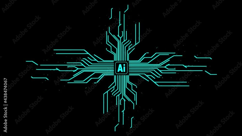 Ai With Futuristic Artificial Intelligence Spreading Through Internet ...