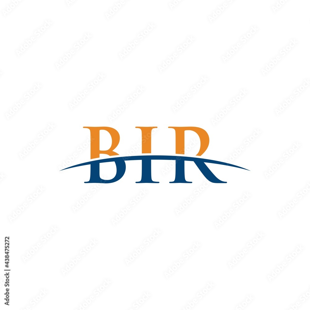 BIR initial overlapping movement swoosh horizon, logo design ...