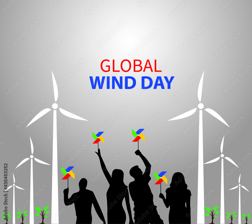 global wind day. good for global wind day celebration. Template for ...