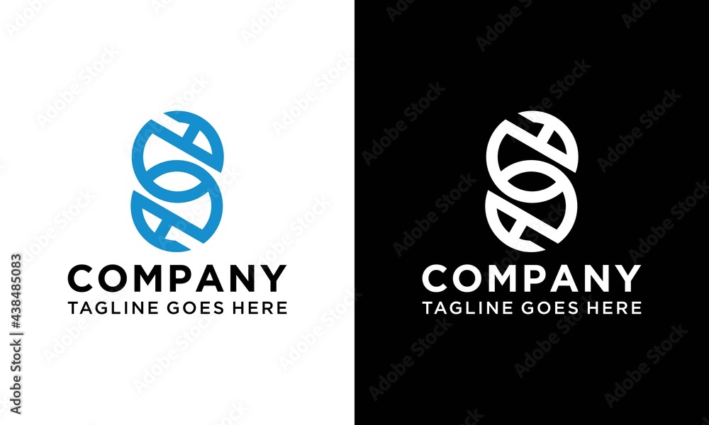 Creative elegant line curve vector logo type. S logo design, ASA ...