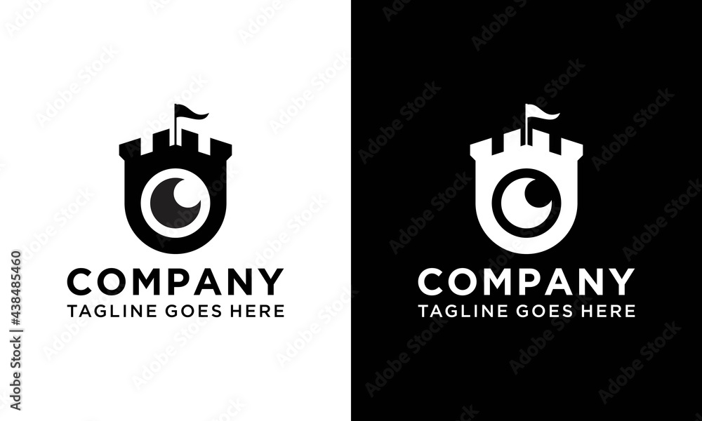 Castle logo design template eye vector illustration Stock Vector ...