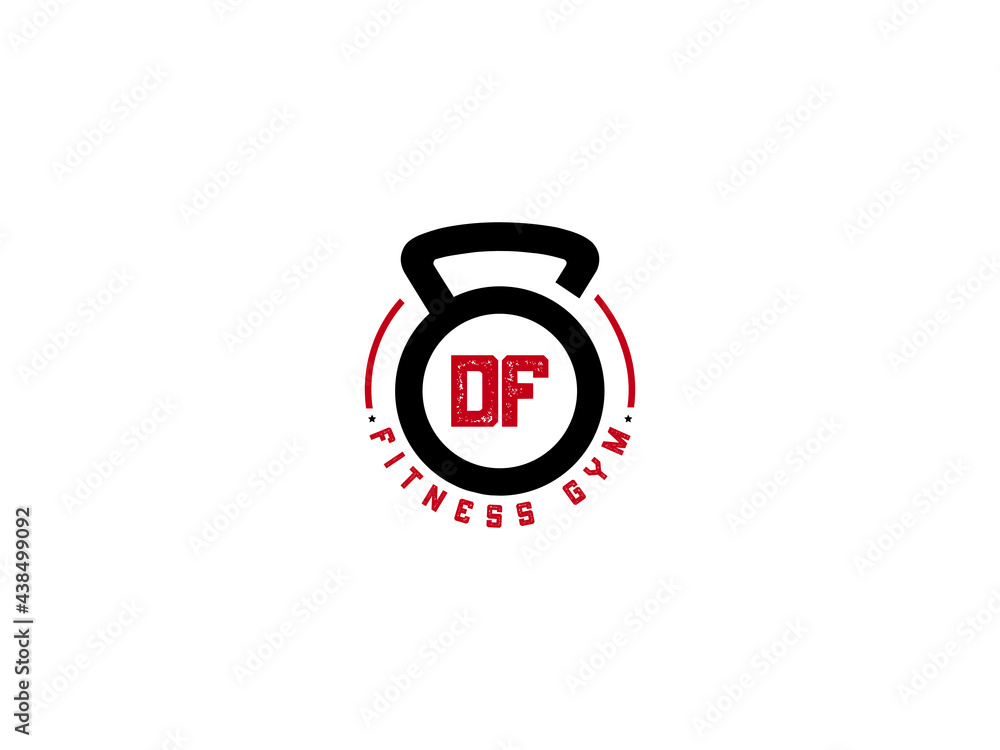 Letter DF Logo, Gym DF, fitness df logo icon design Stock Vector ...