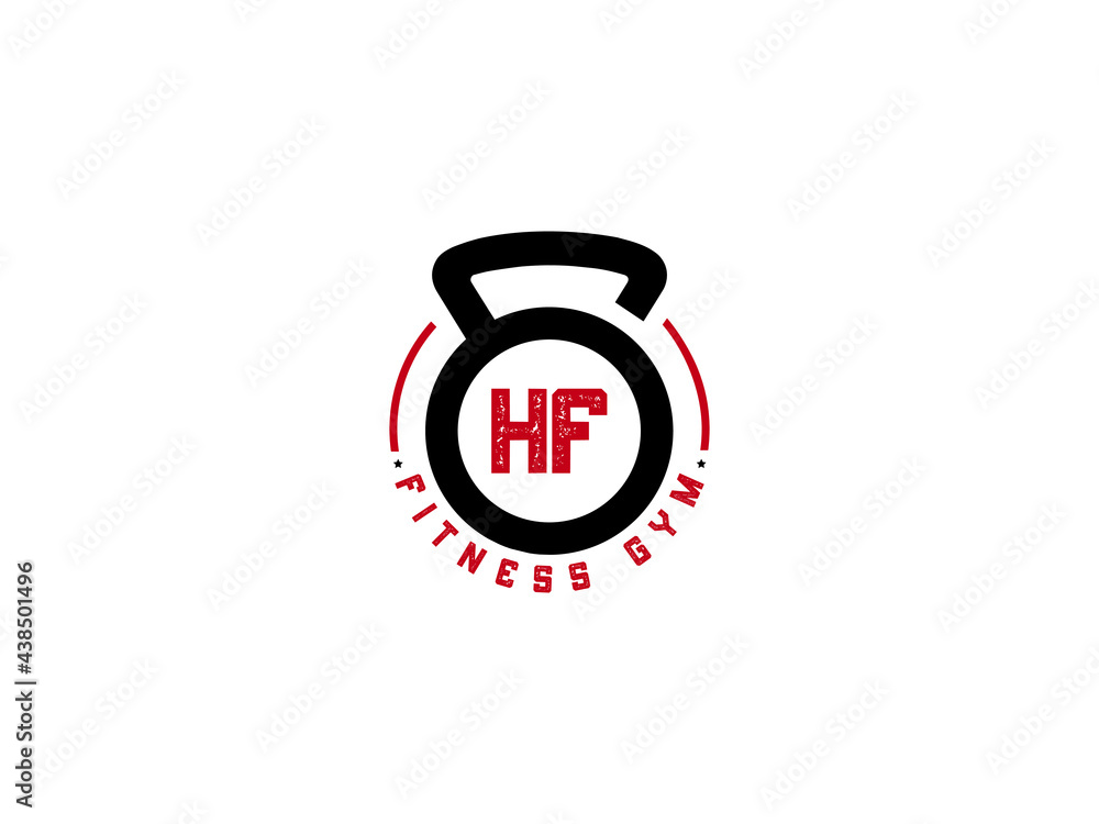 Letter HF Logo, Gym HF, fitness hf logo icon design Stock Vector ...