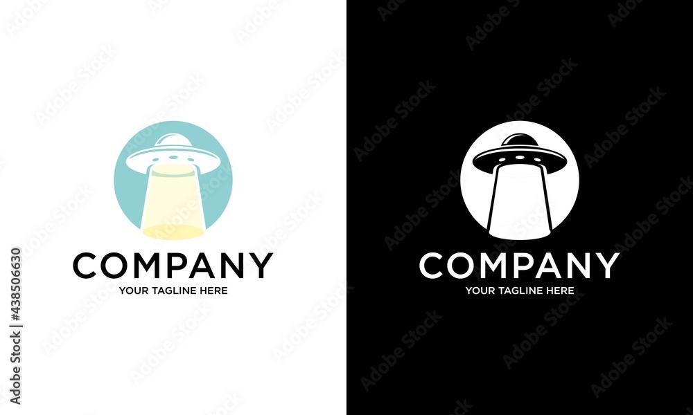 Ufo vector flying saucer icon isolated on white background. Ufo logo or ...