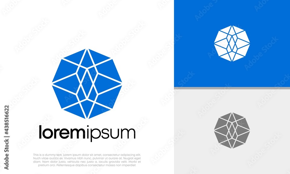 Abstract artificial intelligence logo. Innovative high tech logo ...