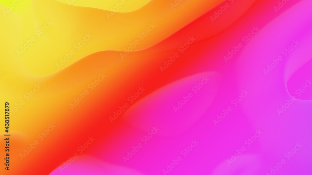 3d render. abstract fantastic background, liquid gradient of paint with ...